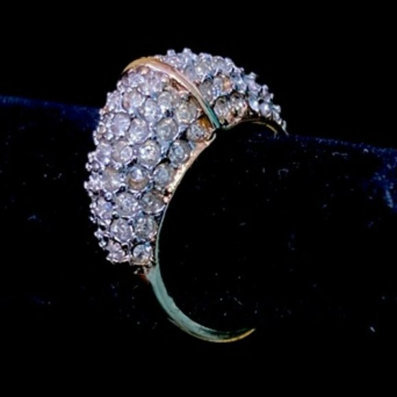 ESPO | Jewelry | Rhinestone Small Dome Cocktail Ring 4kthge Espo Size 6 ...